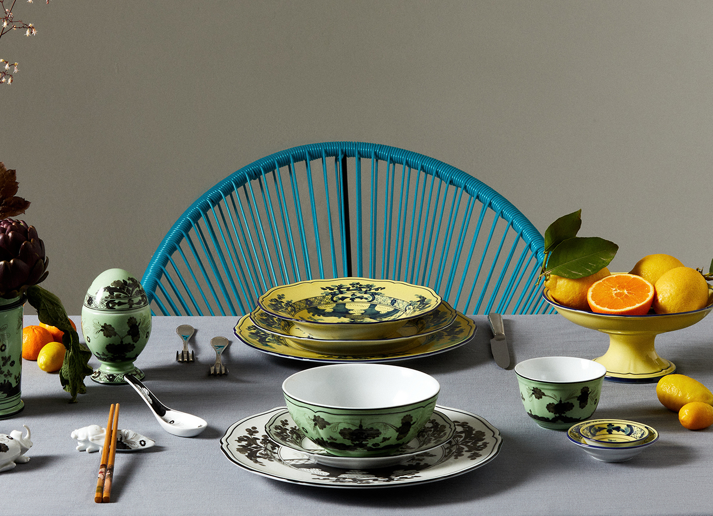 Dinner plate Oriente Italiano Citrino | GINORI 1735
